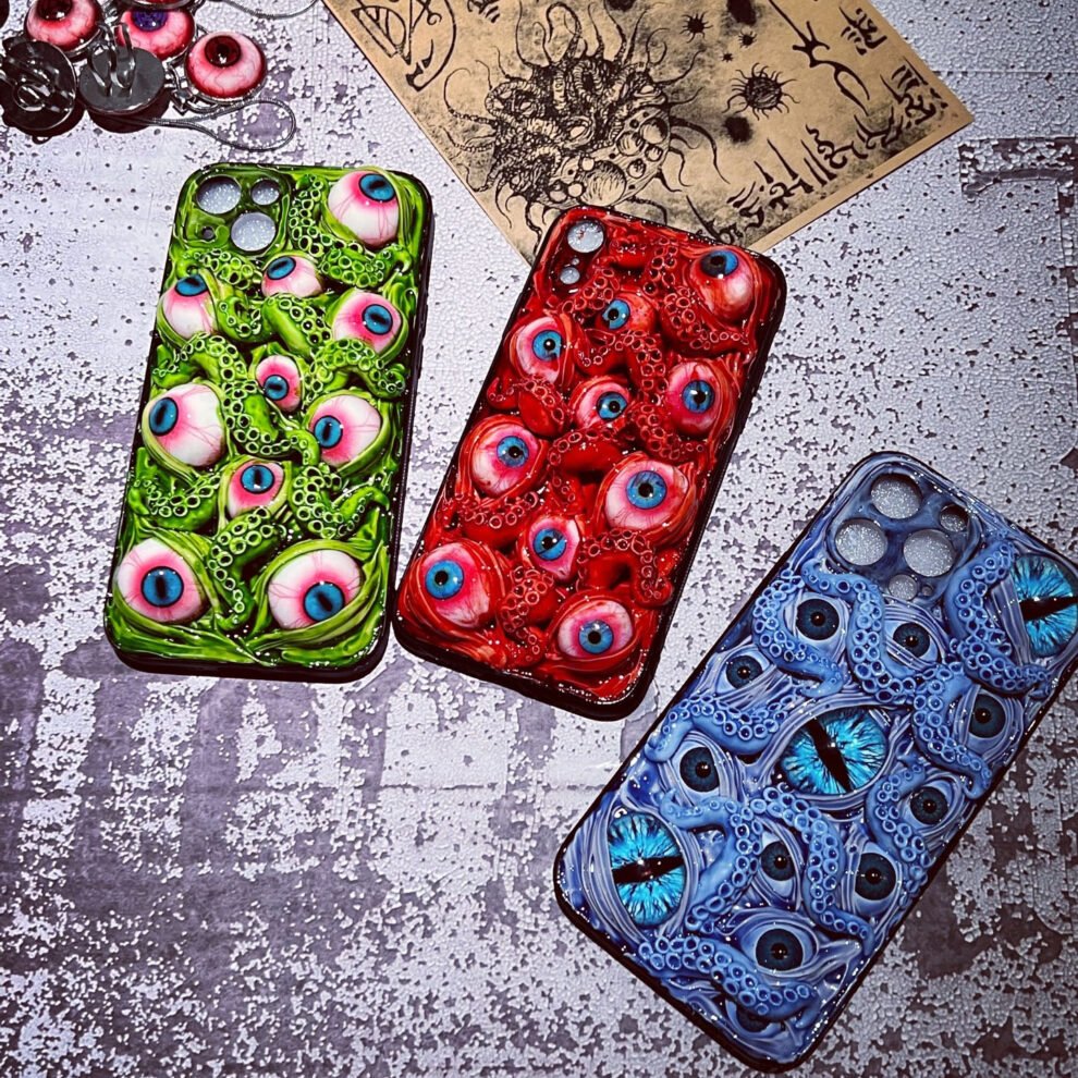 Horror Phone Cases - Hexeyes | 3D Creepy Eyeball Phone Case, Horror ...